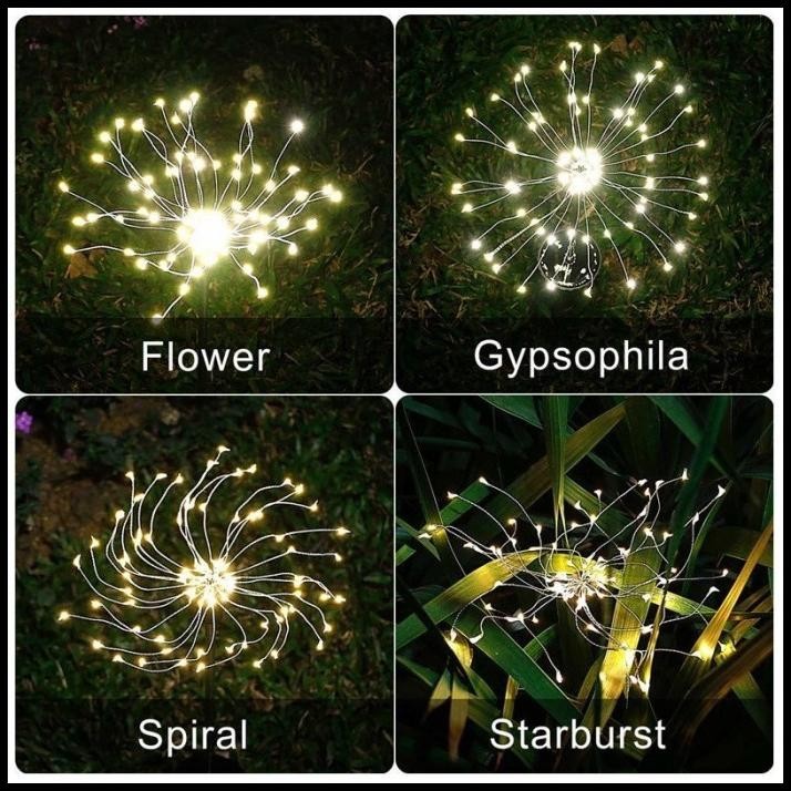 Jual LAMPU HIAS TAMAN KEMBANG API 180 LED FIREWORK LIGHT LED SOLAR ANTI ...