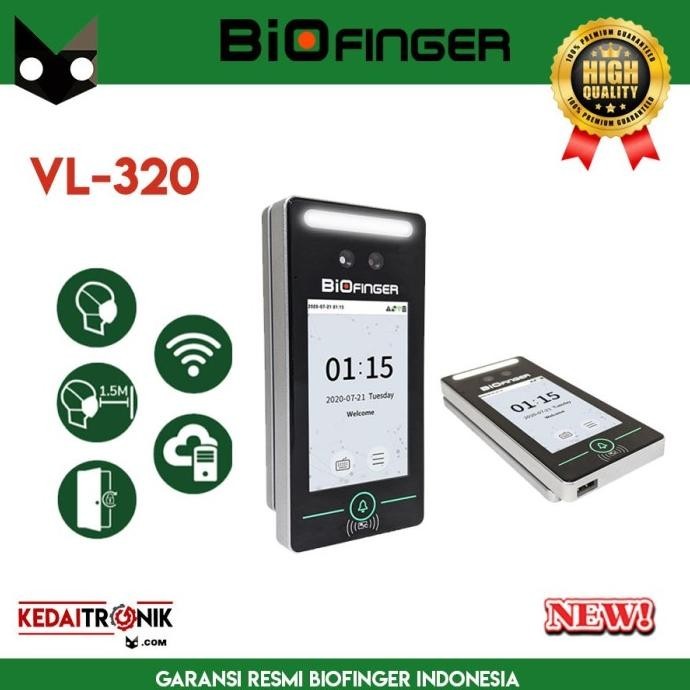 Jual Mesin Absensi Wajah Biofinger Vl-320 Lan Cloud Bio Finger Vl320 ...