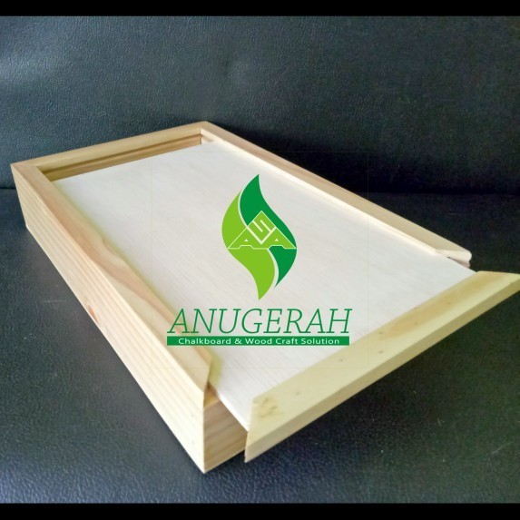 Jual 20x30cm Sliding Wooden Box kotak kayu tutup geser kemasan kayu ...