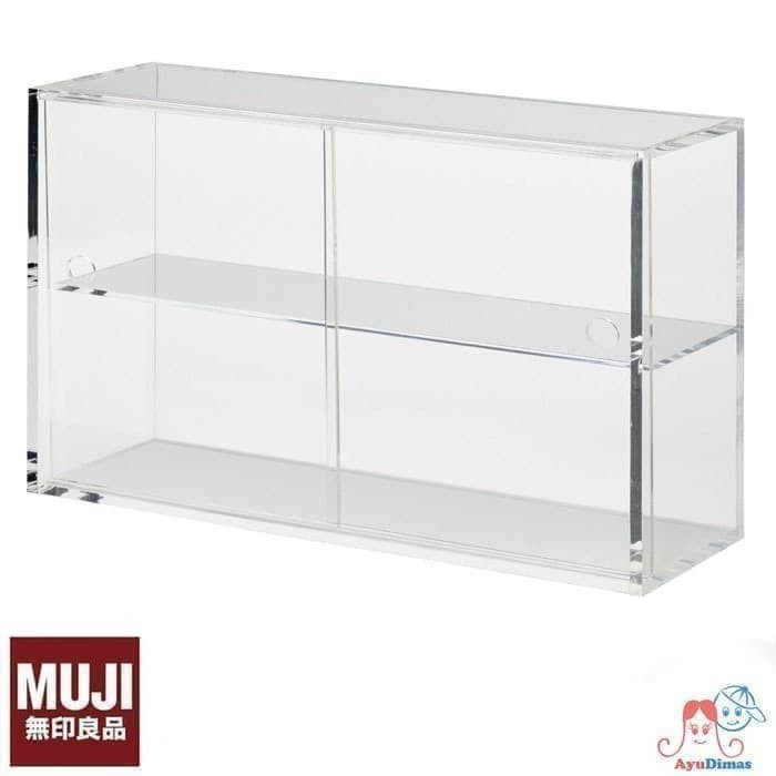 Jual MUJI Acrylic Display / Storage case with sliding doors Small ...