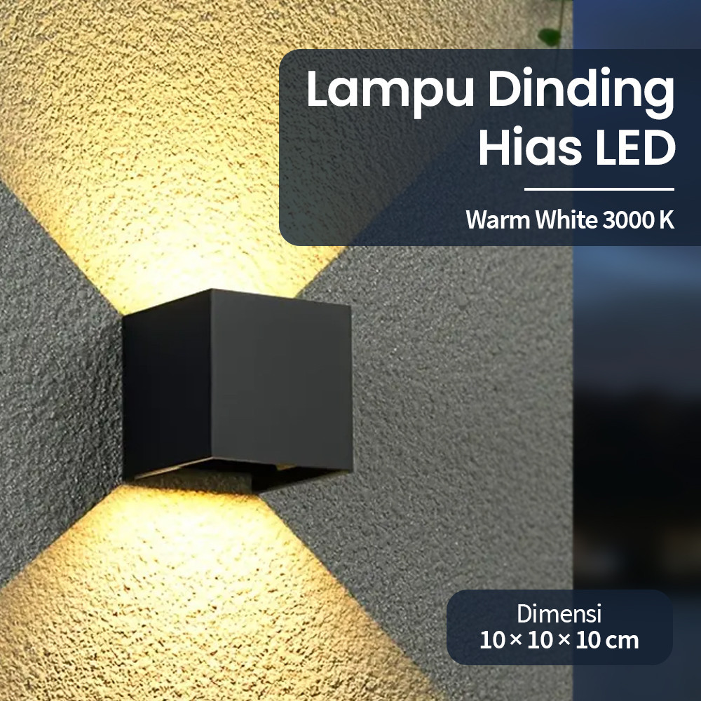 Jual Inlams Lampu Dinding Hias LED Indoor Square Plastic Body Warm ...