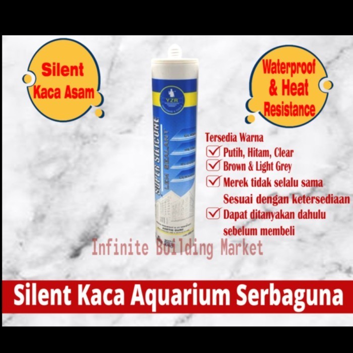 Jual Lem Kaca Aquarium Sealant Silen Silent Jendela Silikon Akuarium ...