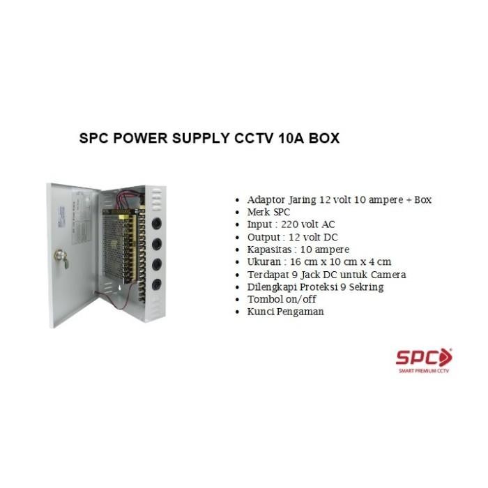 Jual POWER SUPPLY CCTV 10A BOX ( MEREK SPC ) | Shopee Indonesia