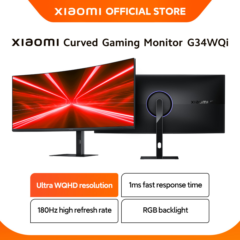 Jual Official Xiaomi Curved Gaming Monitor G34WQi | Layar WQHD ulta ...
