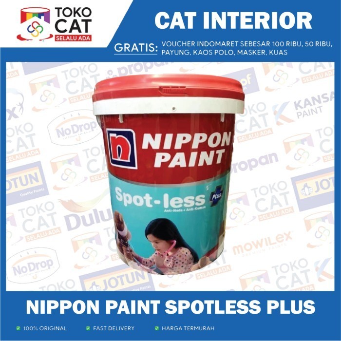 Jual Cat Tembok Interior | Nippon Spotless Plus Cat Anti Noda Tinting ...