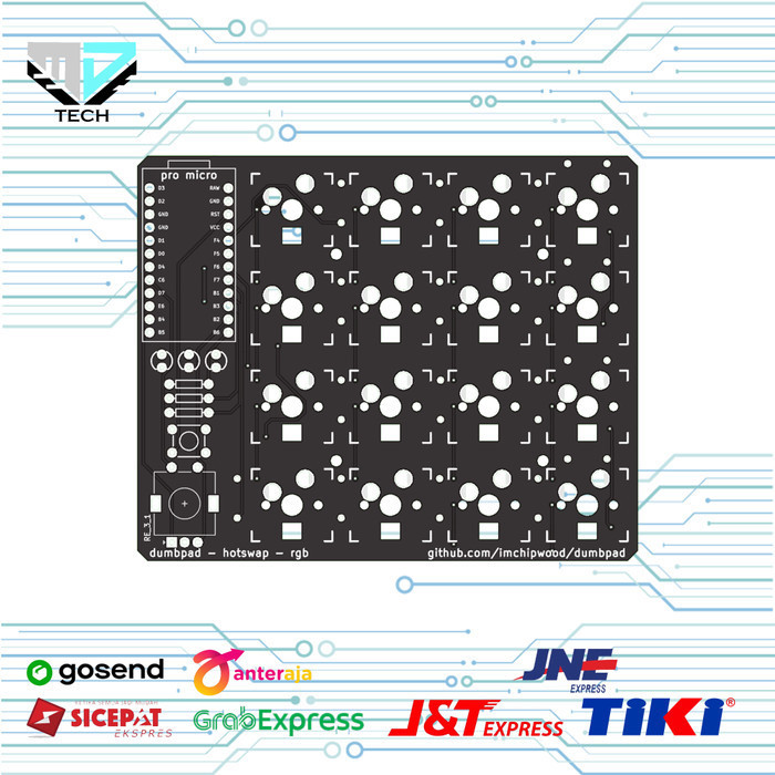 Jual Pcb Dumbpad Hotswap Rgb Macropad Numbpad Diy Mechanical Keyboard ...