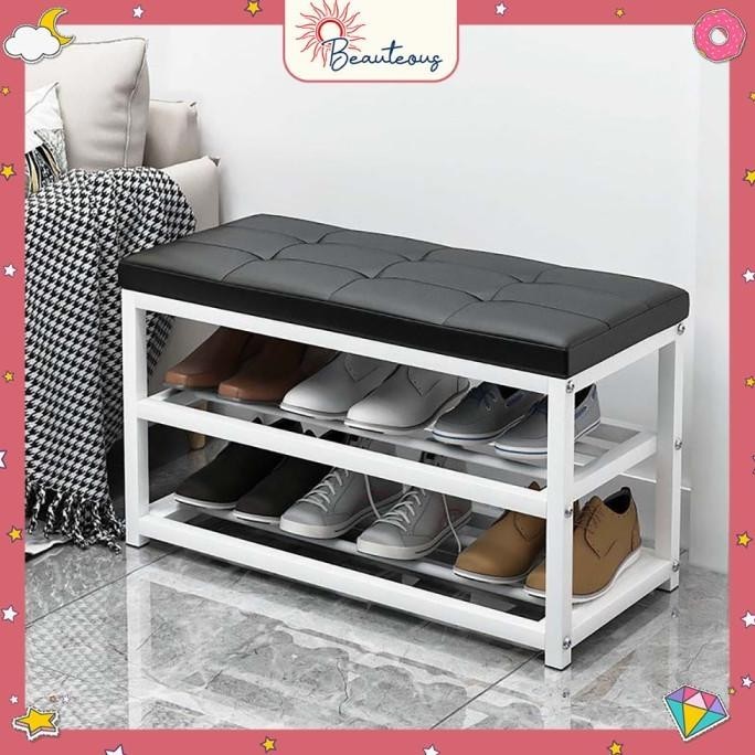 Jual Rak Sepatu Sofa Tempat Penyimpanan Sepatu Sofa Kursi Serbaguna ...