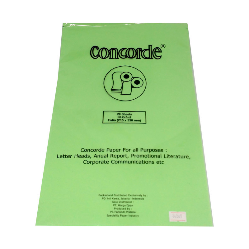 Jual Concorde Laid F4 90 Gsm - Kertas Folio Warna Hijau | Shopee Indonesia