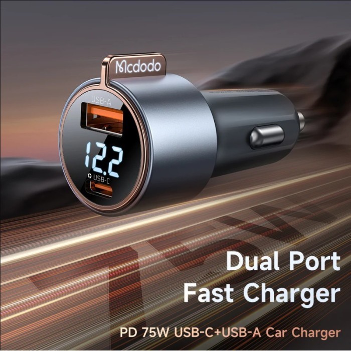 Jual Mcdodo Car Charger Mobil Dual Output Usb + Pd Type C Fast Charging ...