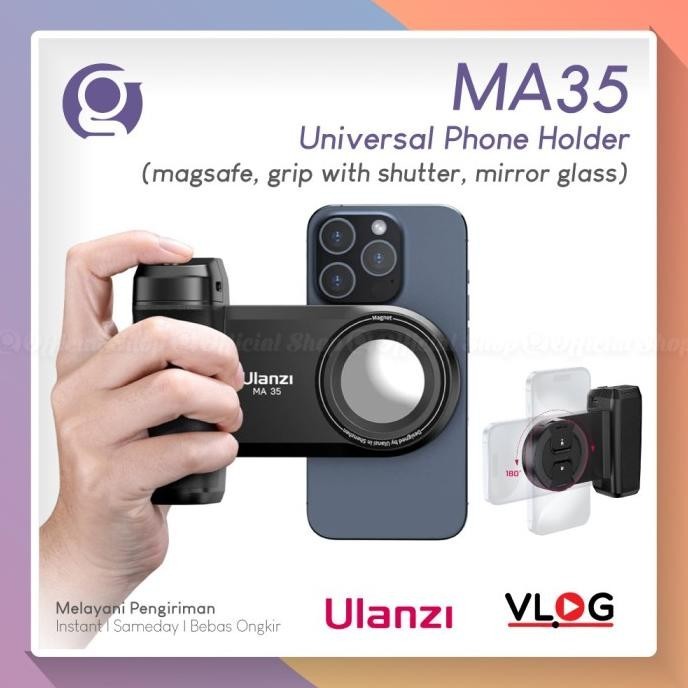 Jual ULANZI MA35 Magnetic Handle Cap Grip for Universal HP Smartphone ...