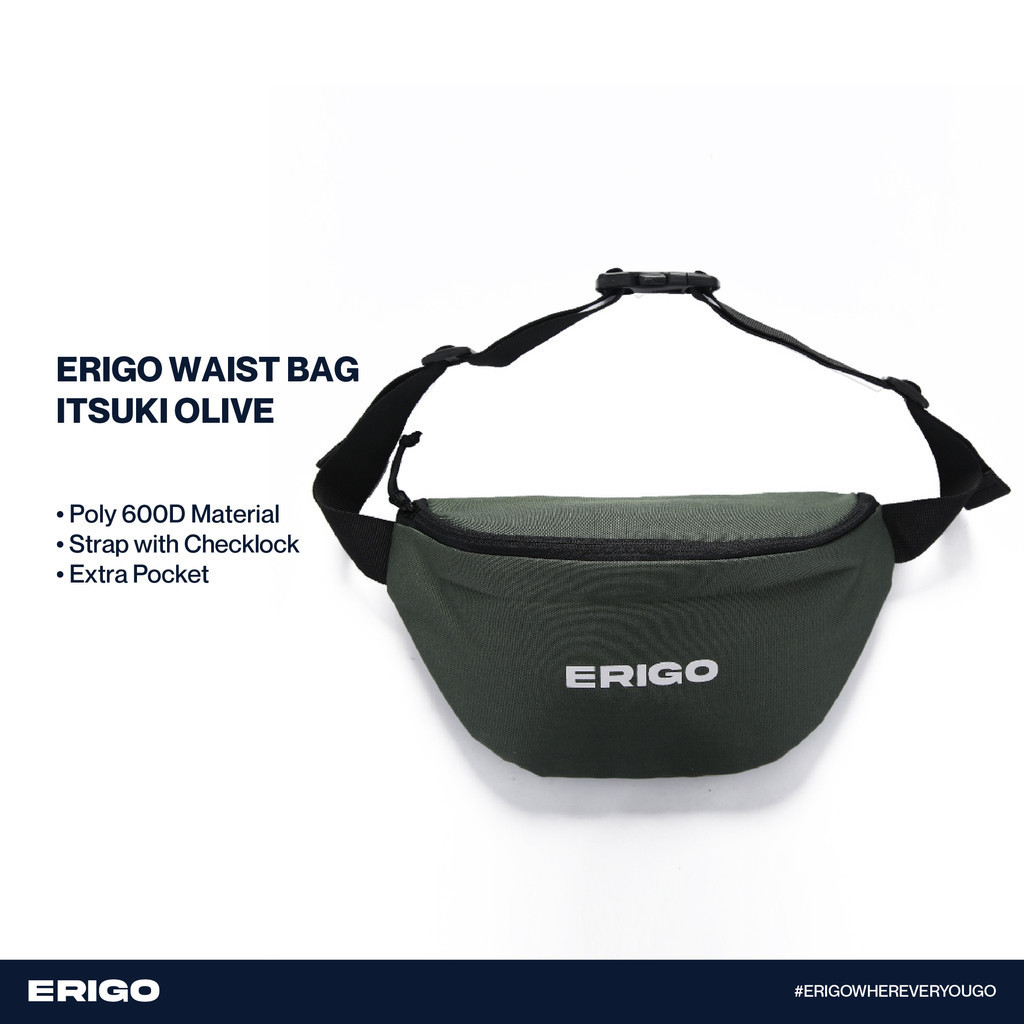 Jual Erigo Waist Bag Itsuki Olive Unisex | Shopee Indonesia