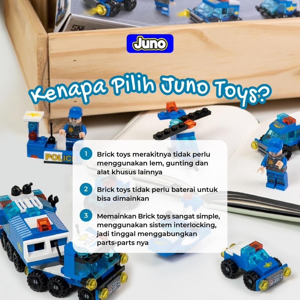 Jual Juno 8612-5A Mainan Balok / Bricks Tank Land Forces 6In1 | Mainan ...
