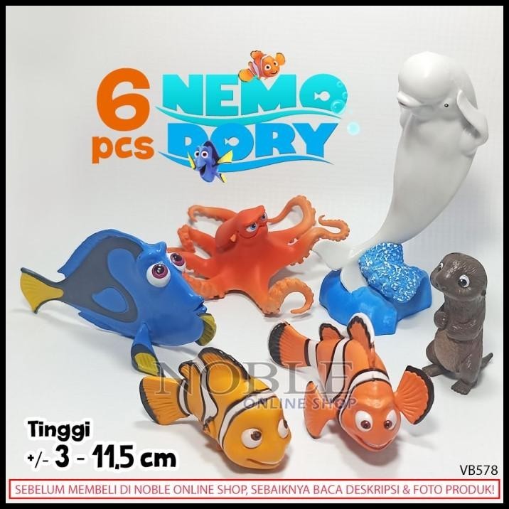 Jual Nemo Dory Figure Sea Ocean Ikan Clown Fish Octopus Animal Hiasan ...