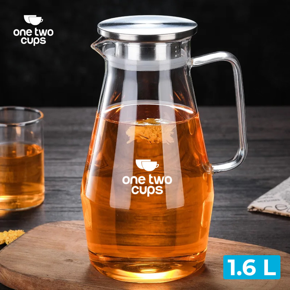 Jual One Two Cups Teko Kaca Teh Pitcher Tahan Panas Api Borosilicate 1.6L - SL330 | Shopee Indonesia
