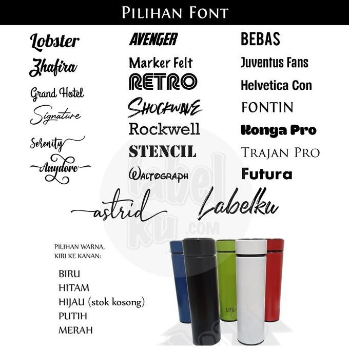 Jual Tumbler Custom Logo Nama Botol Promosi Grafir Laser, LIFE Sakura ...