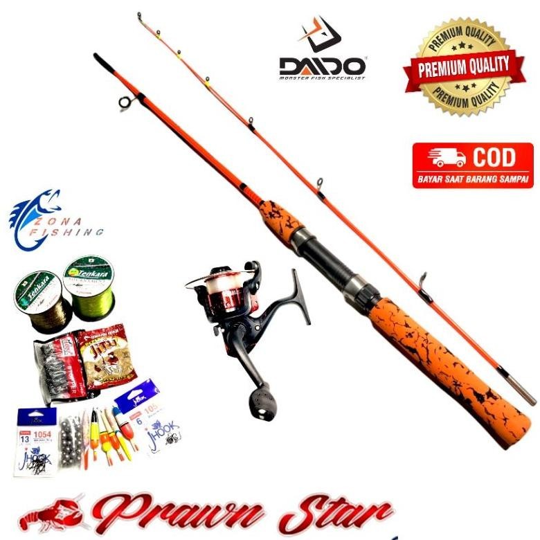 Jual gh-6 Set Joran Udang Daido Prawn Star 6kg Super Lentur Kuat SIAP ...