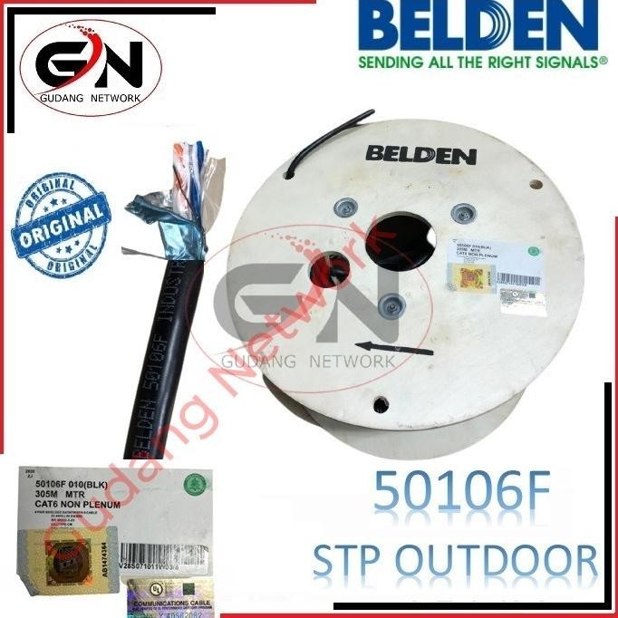 Jual KABEL BELDEN STP OUTDOOR CAT6 50106F Black 305 Meter ORIGINAL | Shopee Indonesia