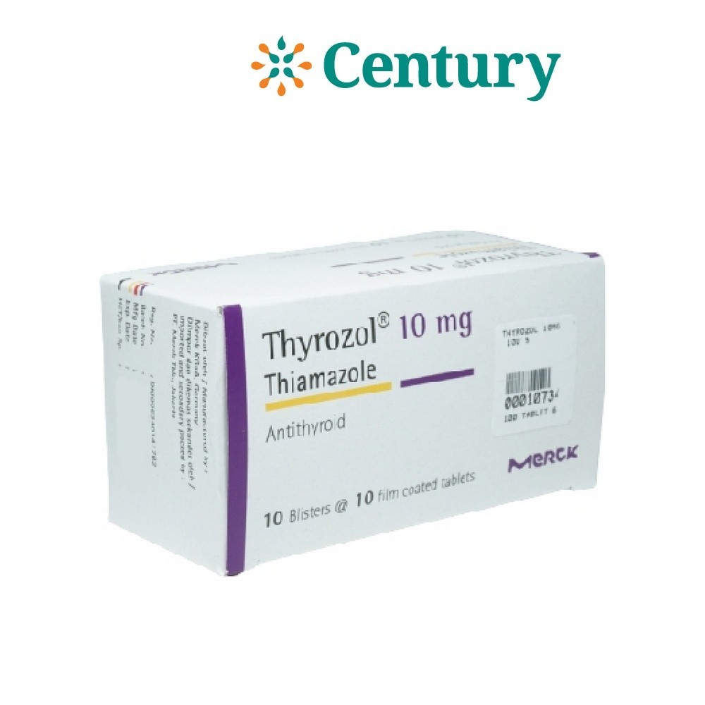 Jual THYROZOL 10MG 1 STRIP ISI 10 TABLET/ THIAMAZOLE /OBAT TIROID ...