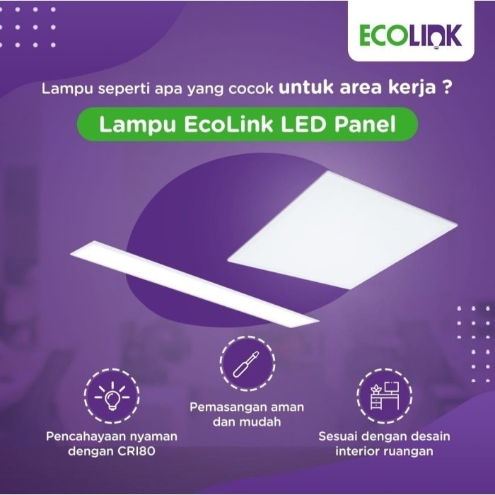 Jual Lampu ECOLINK LED 36W Downlight Panel Putih 30x120 Kotak Kuning 36watt | Shopee Indonesia