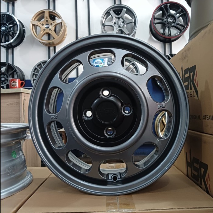 Jual velg mobil hsr wheel terbaru r14 model kaleng buat wuling air ev ...