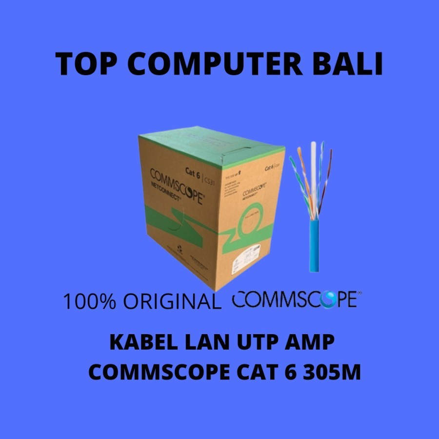Jual Kabel LAN UTP AMP Commscope cat 6 / kabel lan cat6 commscope 305m ...