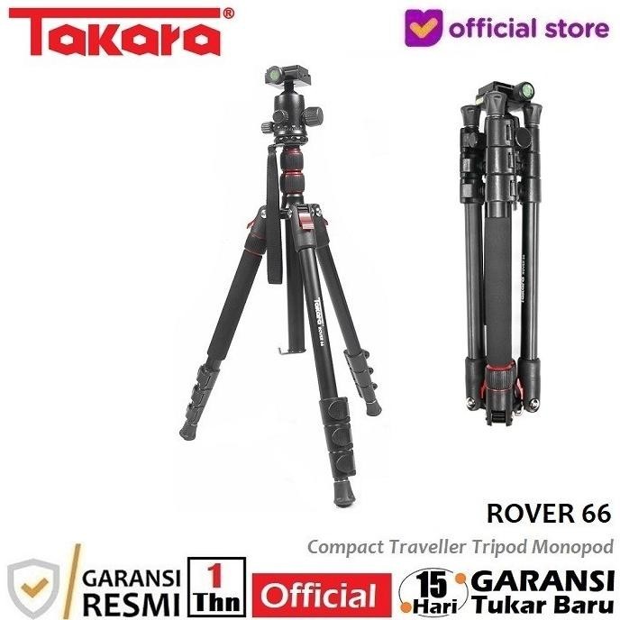 Jual Takara ROVER 66 Professional Compact 2 in 1 Traveller Tripod ...