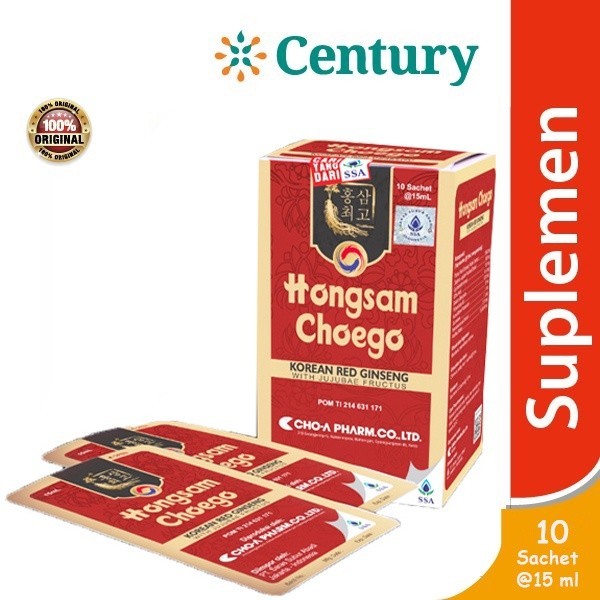 Jual Hongsam Choego Korean Red Ginseng 1 Box isi 10 Sachet/Ginseng ...