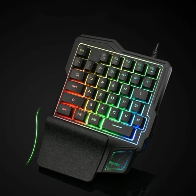 Jual betulan murah LIMEIDE Keyboard Gaming Single Hand Satu Tangan RGB ...