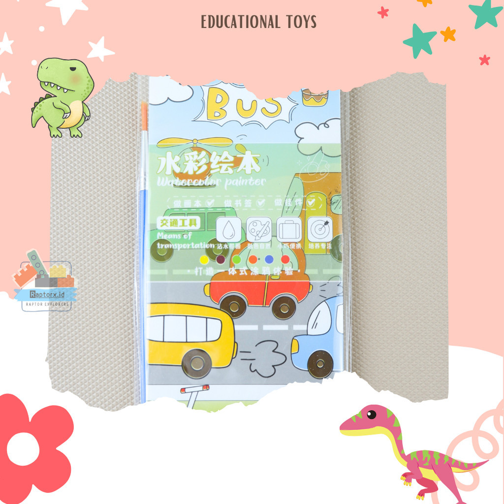 Jual Coloring Aimilo Water Color Book Paket Melukis Lengkap Dengan Cat ...