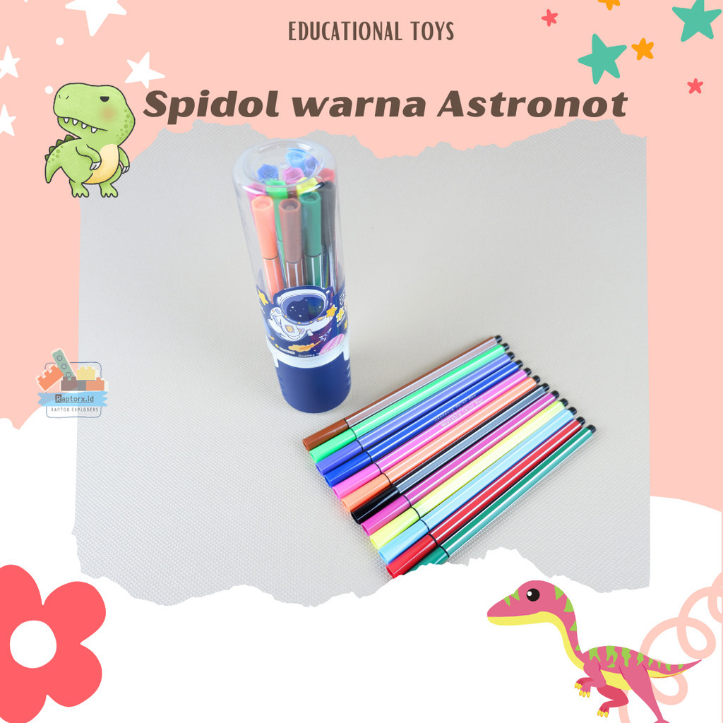 Jual Coloring Watercolor Marker Aimilo Pena Cat Air Spidol Warna Warni ...