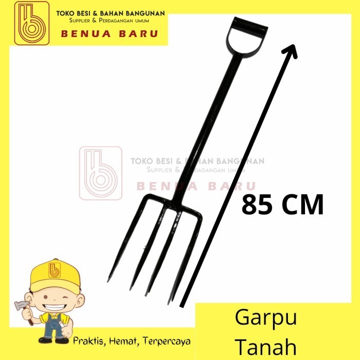 Jual Garpu Tanah Injak Baja 85 CM / Sekop Garpu Besar Taman Berkebun ...