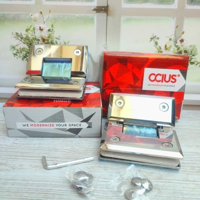 Jual Engsel Shower Ocius OSH-304 Kaca ke Kaca 135 derajat | Shopee ...