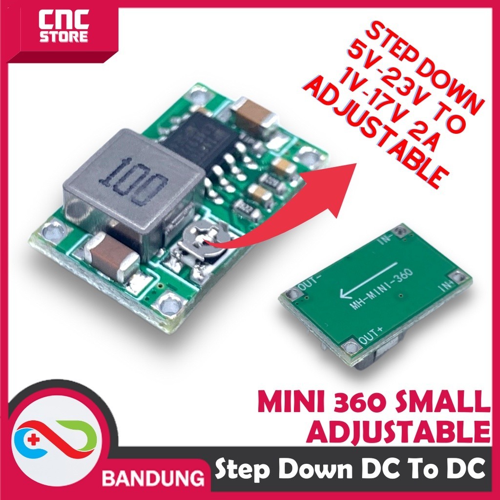Jual SUPER MINI 360 ULTRA SMALL ADJUSTABLE DC STEP DOWN LM2596 2A 5V ...