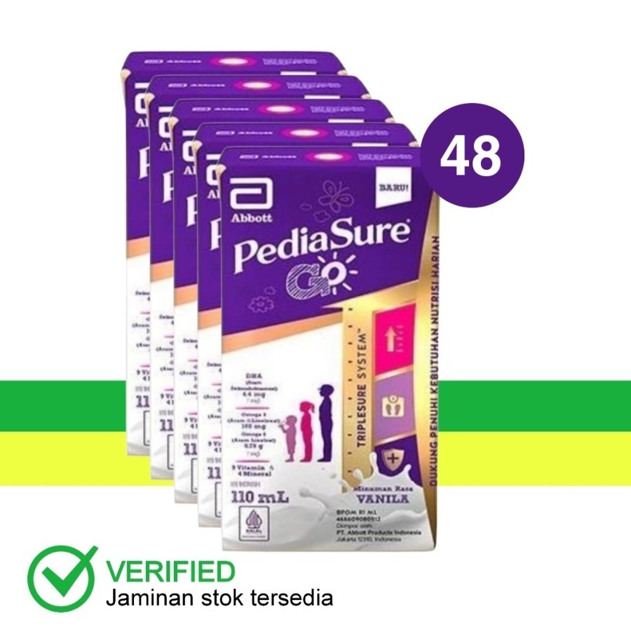 Jual PEDIASURE Go Triplesure Vanila Susu UHT 110 ml - Karton | Shopee Indonesia
