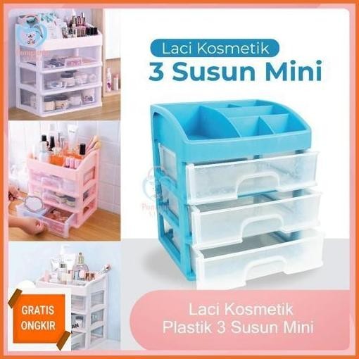 Jual Tarbaru (3 Susun Mini) Rak Kosmetik Laci Kosmetik Plastik 3 Susun ...