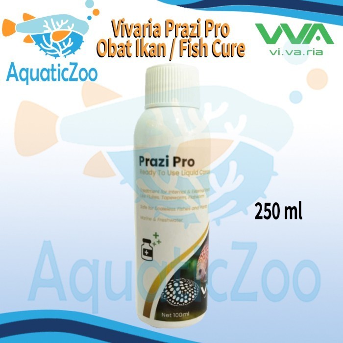 Jual VIVARIA PRAZI PRO 250ML LIQUID PRAZIQUANTEL OBAT PARASIT IKAN CURE ...