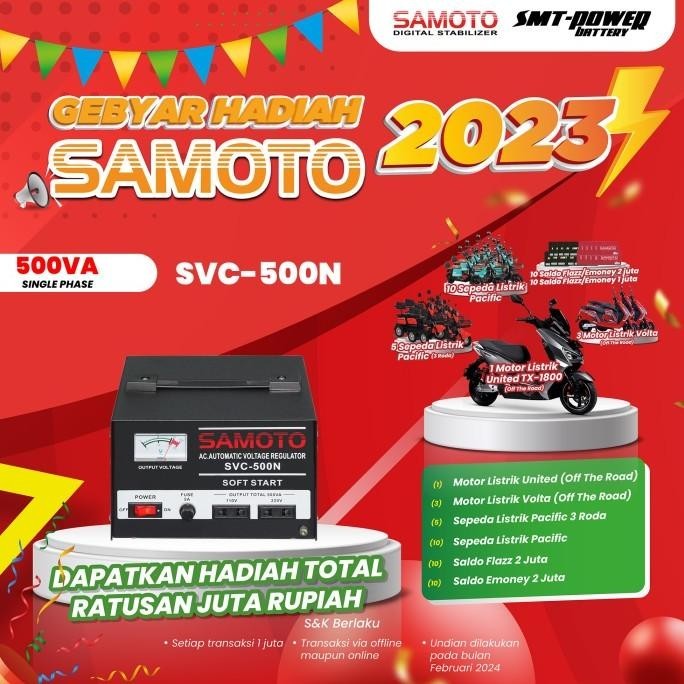 Jual Voltage Stabilizer Servo Motor Control Samoto 500Va Terbaru ...