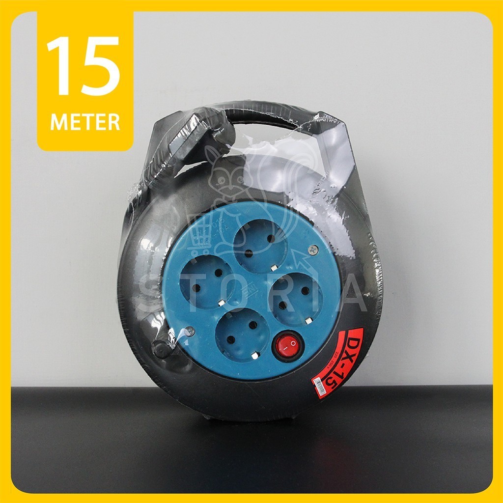 Jual Kabel Roll/ Olor Kabel/ Roll Kabel/ Box Kabel Dexta 15 M + Saklar ...