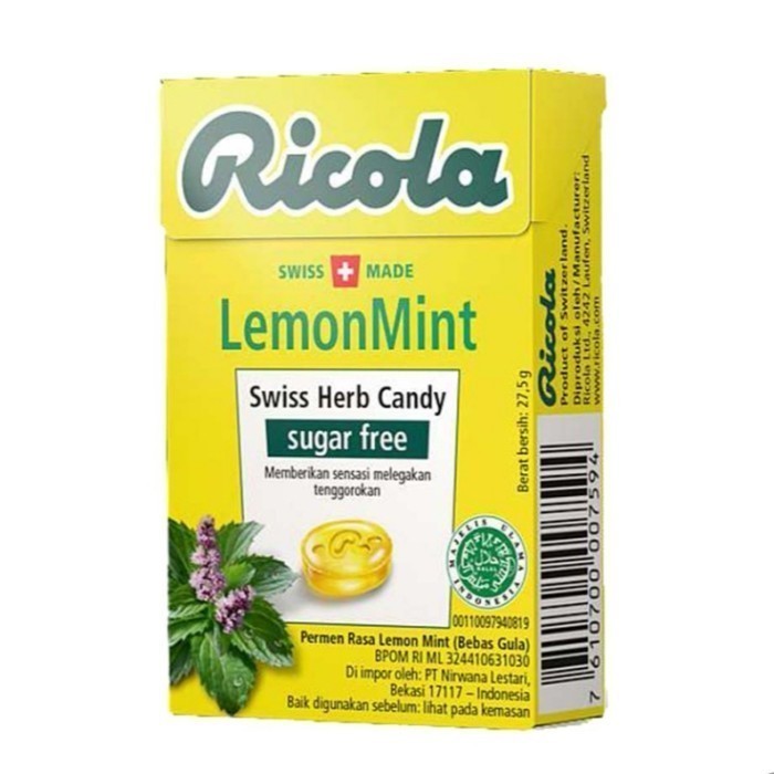 Jual Ricola Sugar Free Permen Lemon Mint 40 g | Shopee Indonesia