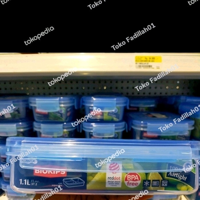 Jual Komax Biokips Tempat Makan Dengan Pembatas 1,1 Liter | Shopee ...