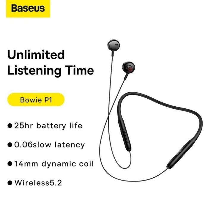 Jual BASEUS BOWIE P1 SPORT BLUETOOTH WIRELESS HEADSET HANDSFREE ...