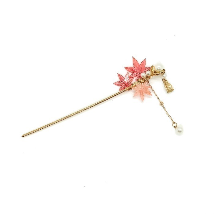 Jual Pin tusuk rambut 16,5 cm tradisional cina daun maple merah ...