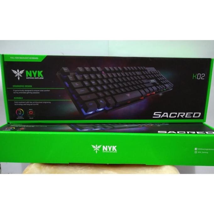 Jual NYK K-02 Sacred Keyboard Gaming RGB Backlight | Shopee Indonesia