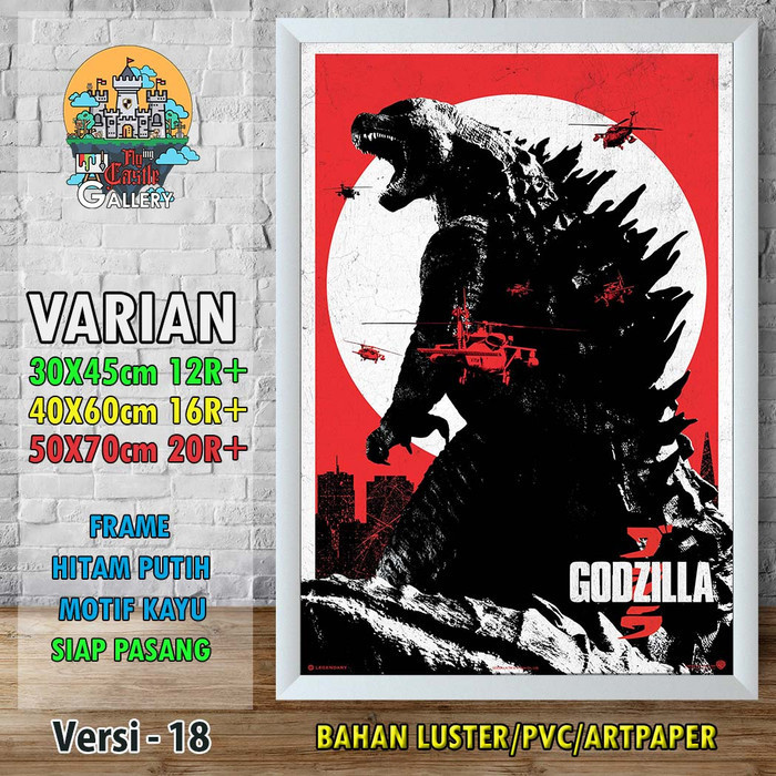 Jual Ready Gambar Poster Film Godzilla King 2019 + Frame v18 | Shopee ...