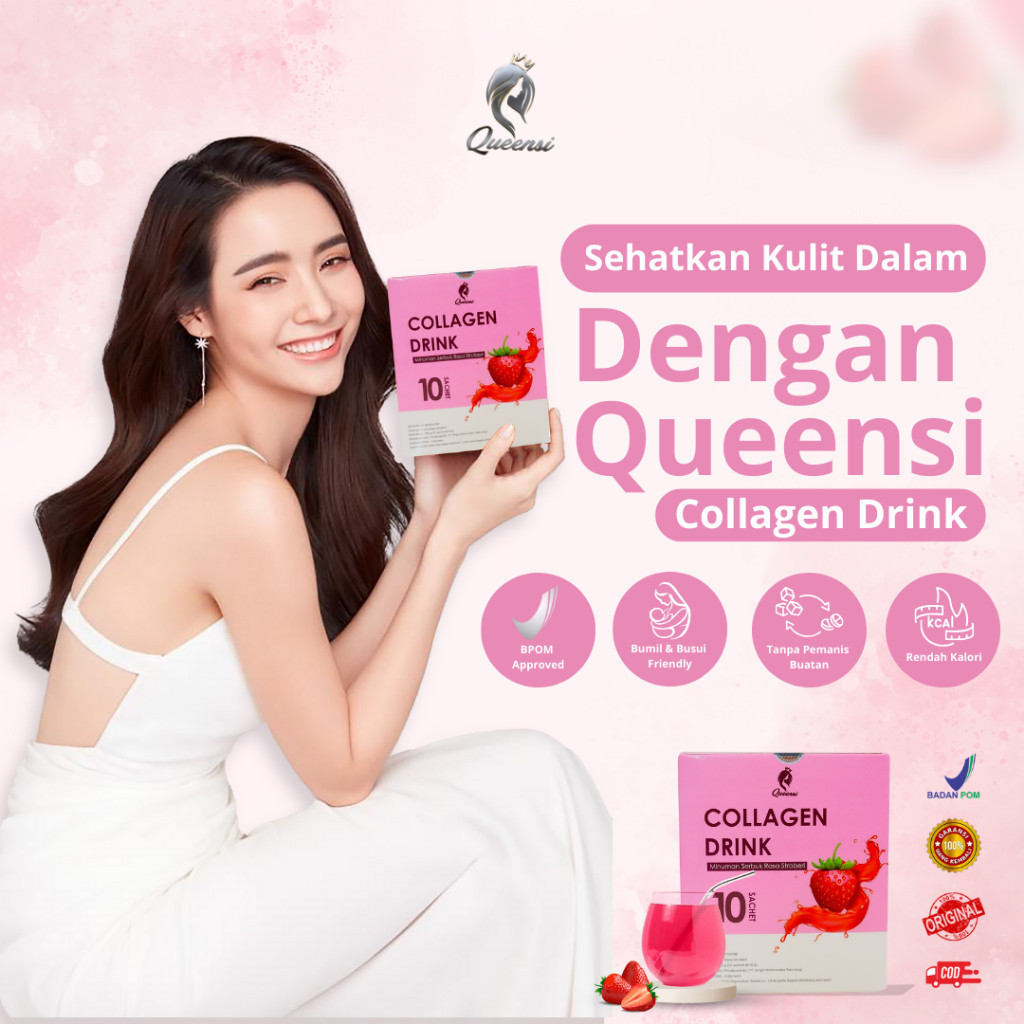 Jual [Ready Stok] [Diskon Harga] Queensi Collagen Drink 100% Original Sudah Bpom | Shopee Indonesia