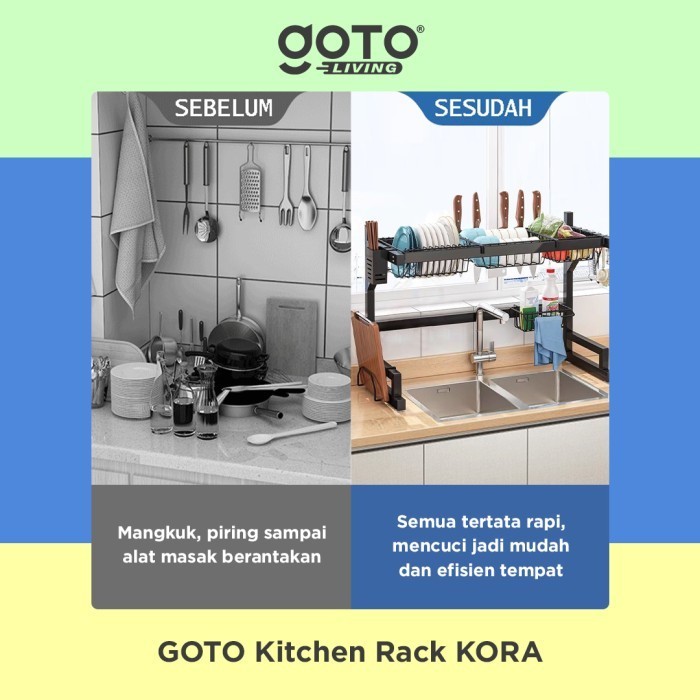 Jual Kora Rak Piring Bumbu Dapur Kitchen Rack Portable Minimalis ...