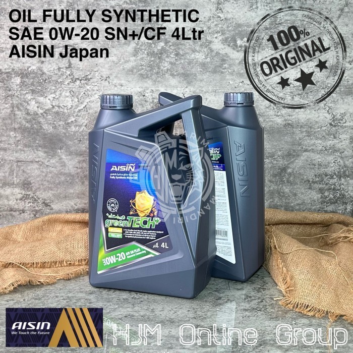 Jual Oli Mesin Aisin Motor Oil Fully Synthetic Sae 0W-20 Sn+/Cf 4 Liter ...