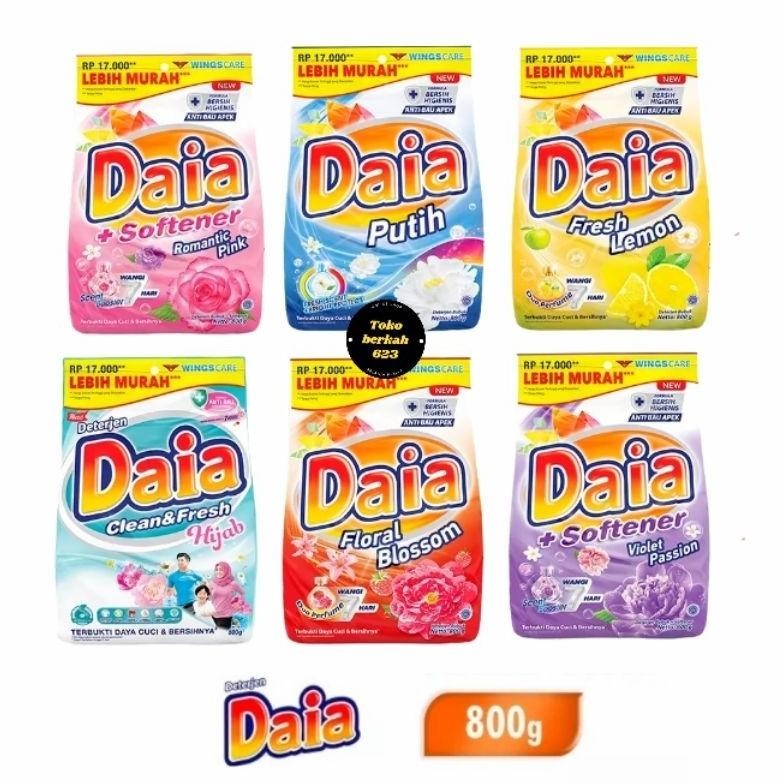 Jual New Produk Daia Deterjen Bubuk 800 Gram All Varian . | Shopee ...