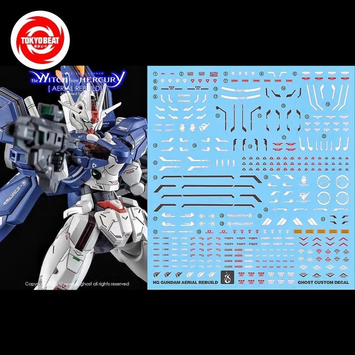 Jual HG GUNDAM AERIAL REBUILD WATER DECAL GHOST CUSTOM DECAL | Shopee ...