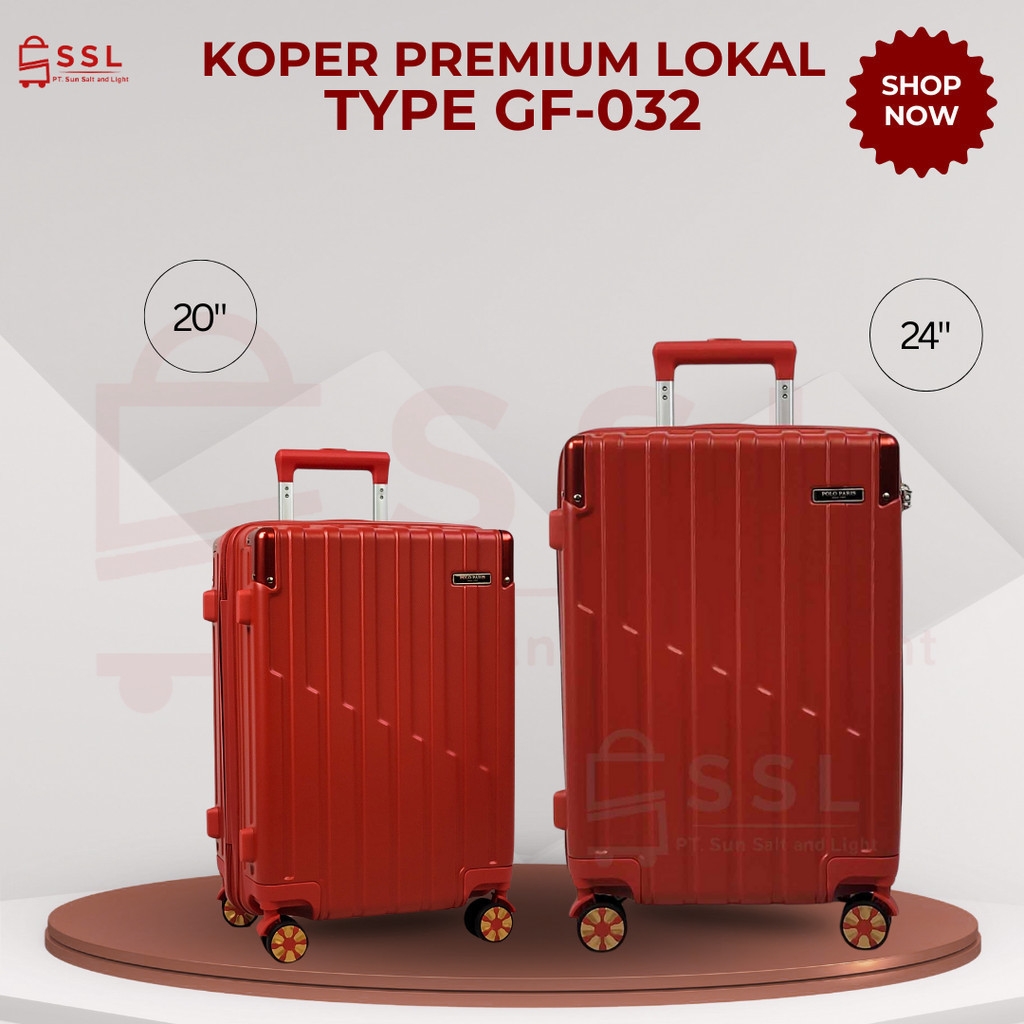 Jual Koper Premium Lokal 032 022 Size 20/24 Policarbonate + Fiber Kunci ...